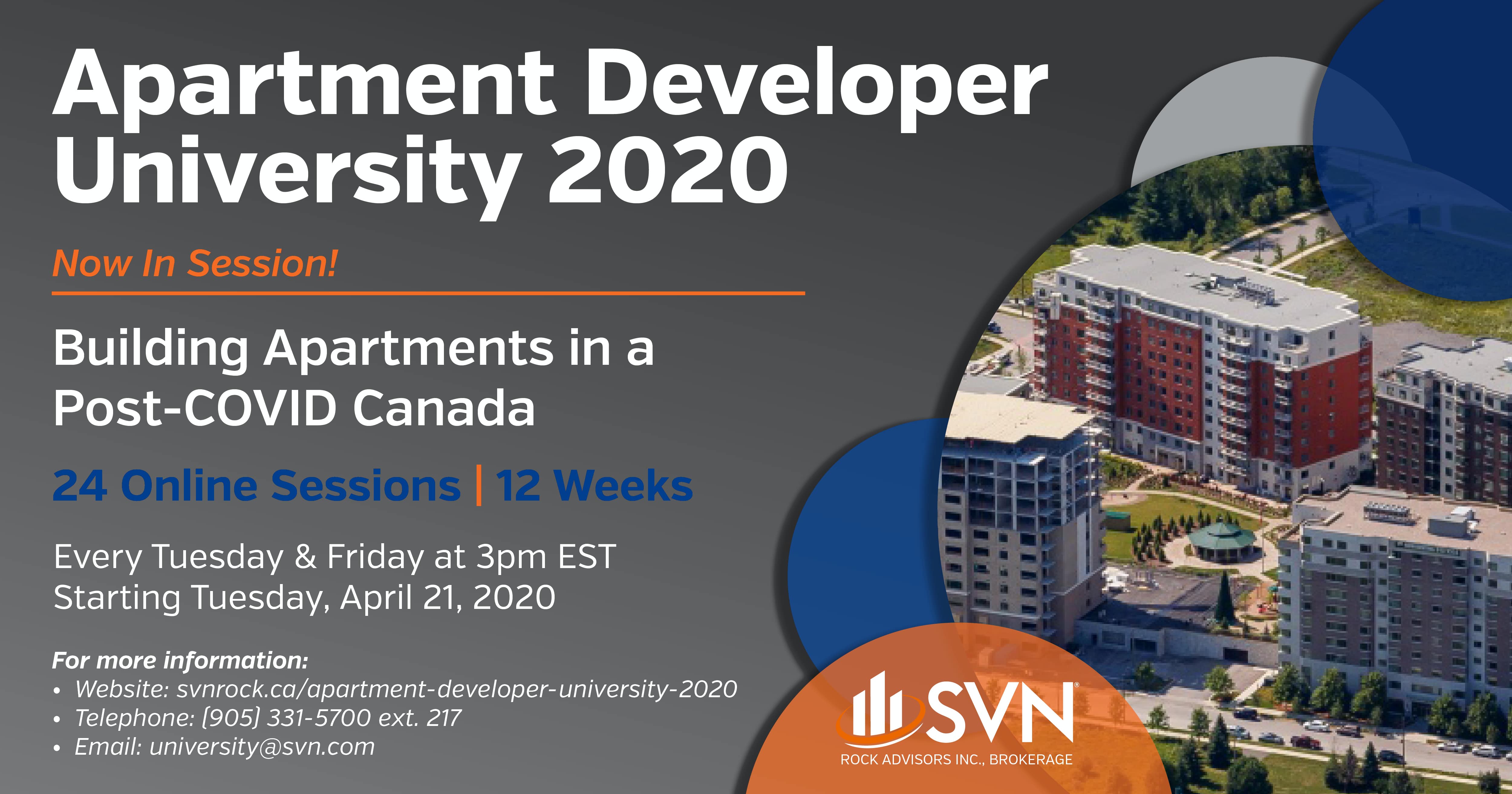 Apartment Developer University Banner